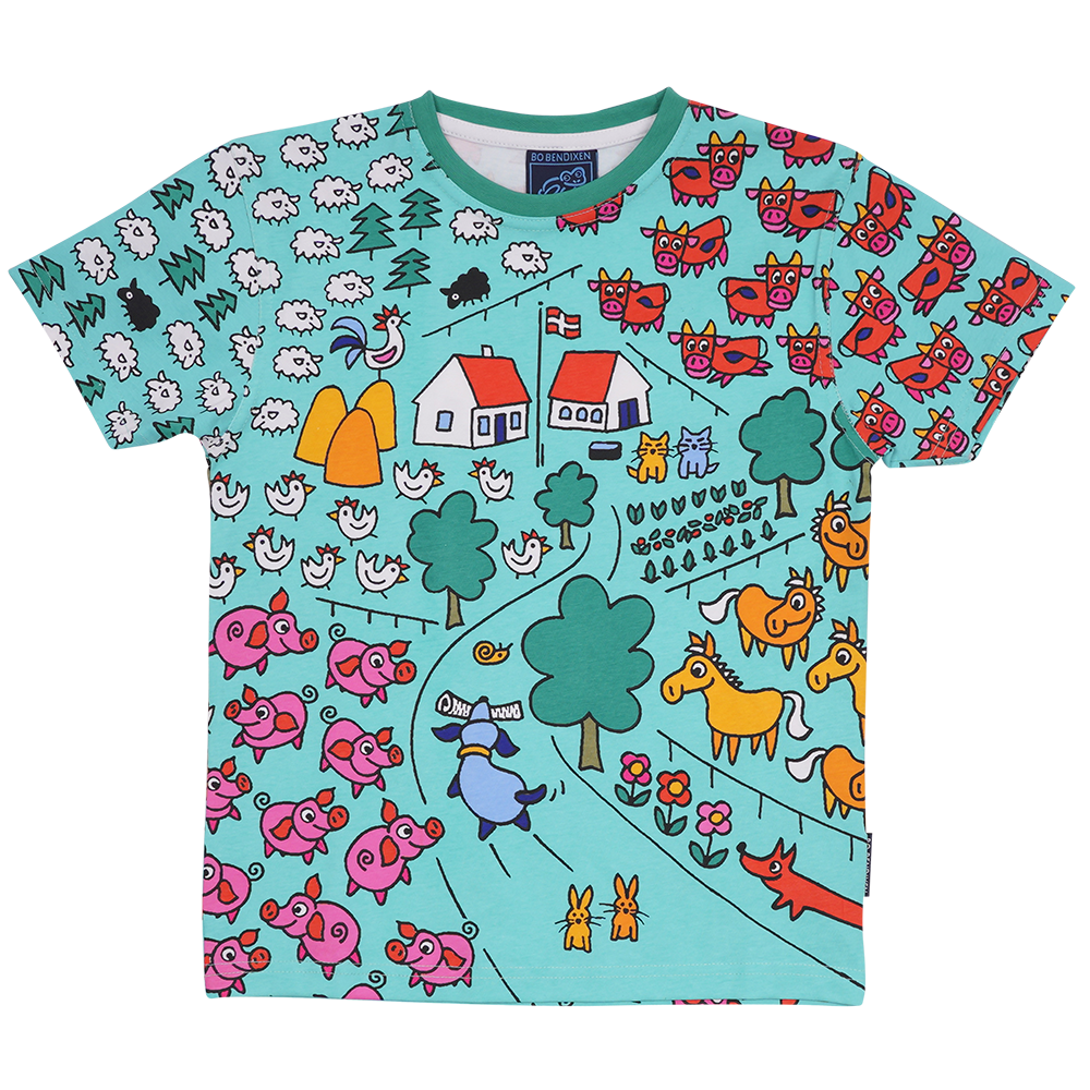 T-SHIRT BØRN BONDEGÅRD GRØN - T-shirts - Bo Bendixen