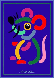 POSTKORT STOR MUS NAVY - Lodret - Bo Bendixen